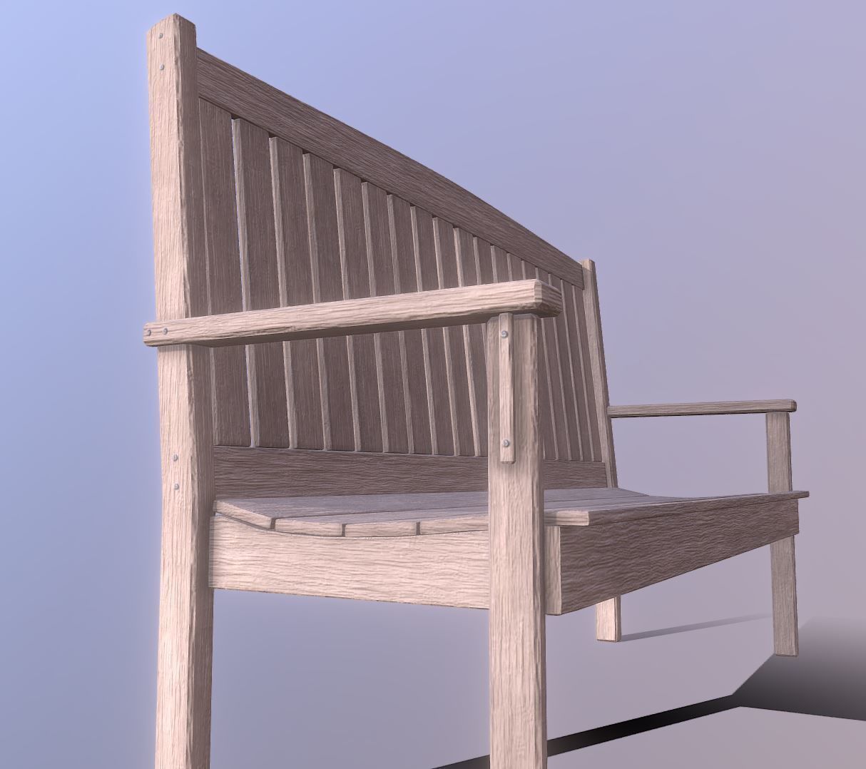 3D model Superfuntimes Simple Deck Bench VR / AR / low-poly | CGTrader