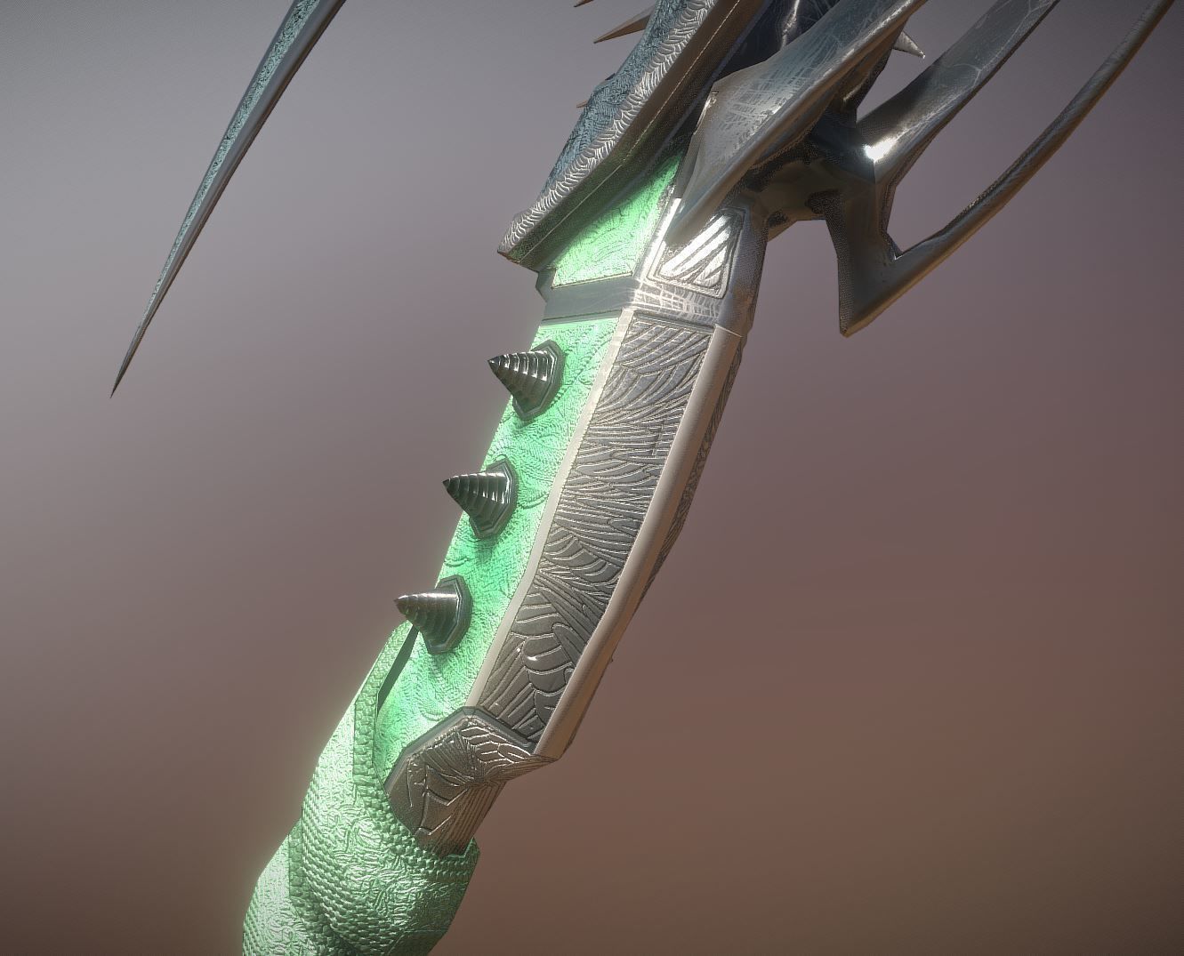 3D model Superfuntimes Fantasy Jade Python Scythe VR / AR / low-poly | CGTrader