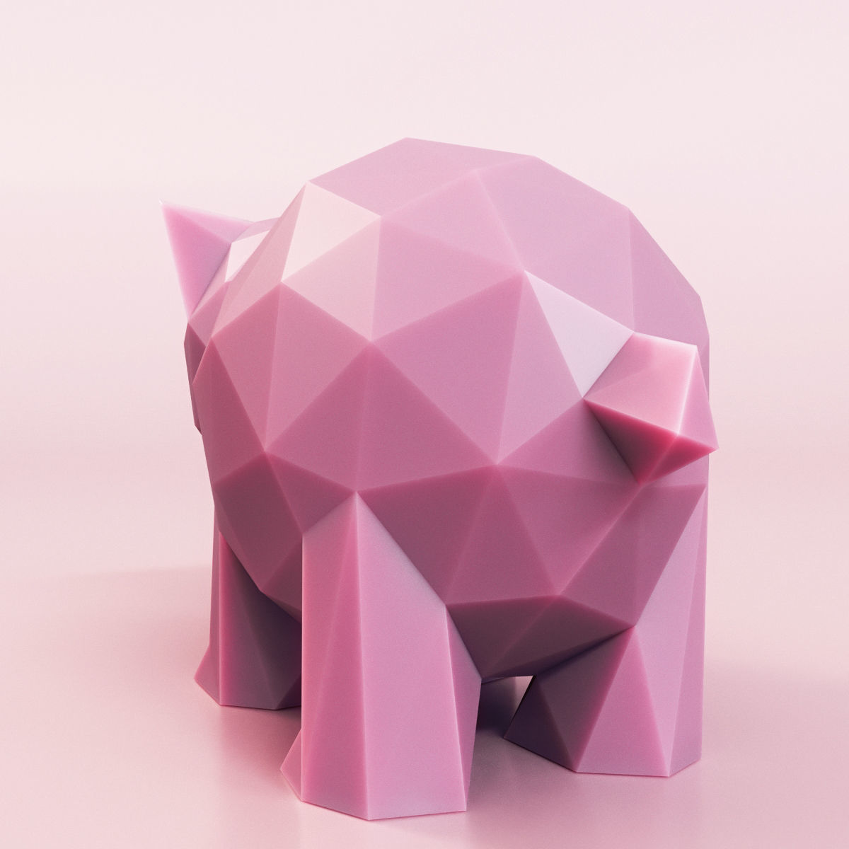 3D model Little Pig Low Poly VR / AR / low-poly | CGTrader