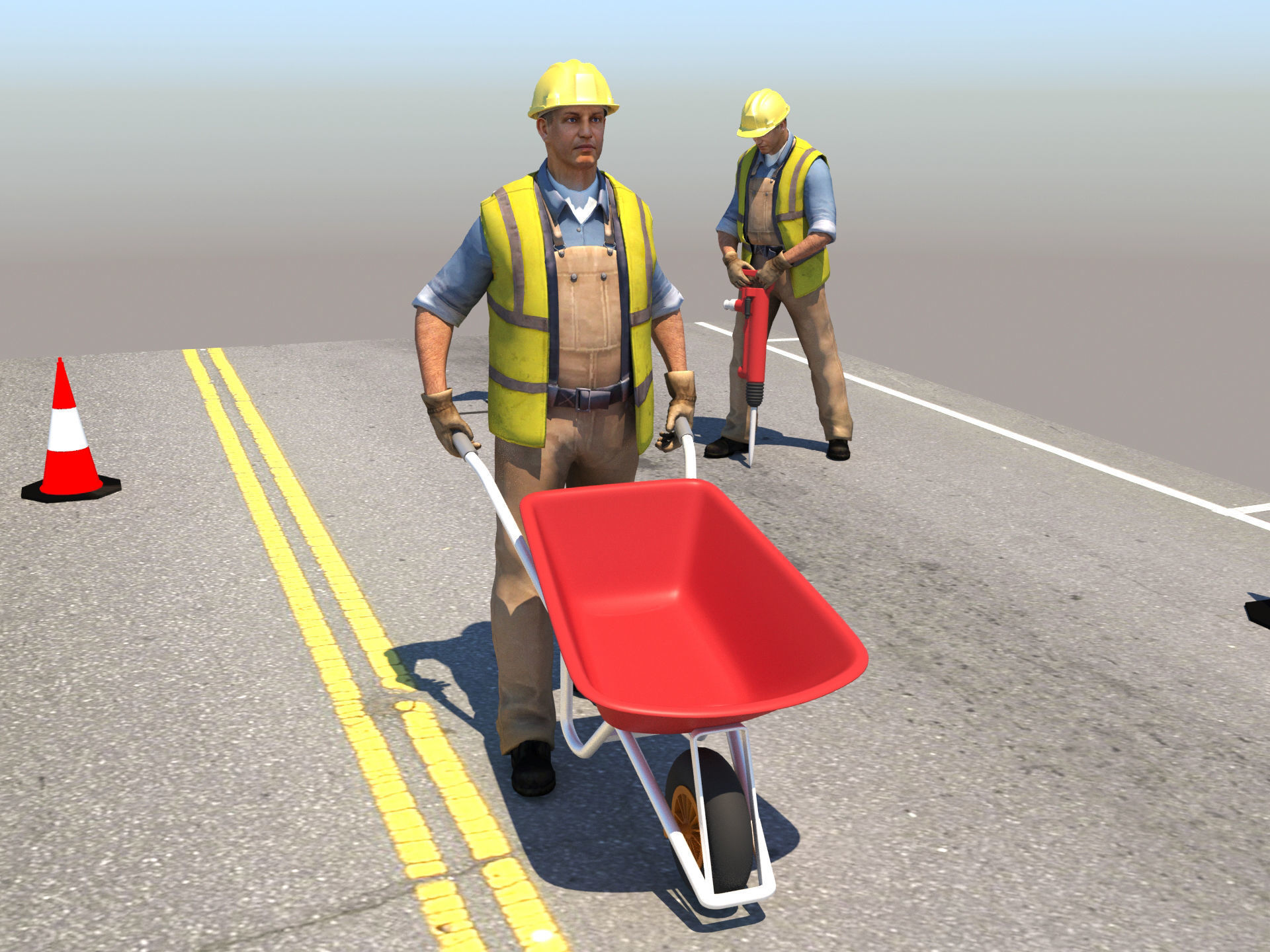 Workers 2 Figures 3D model | CGTrader