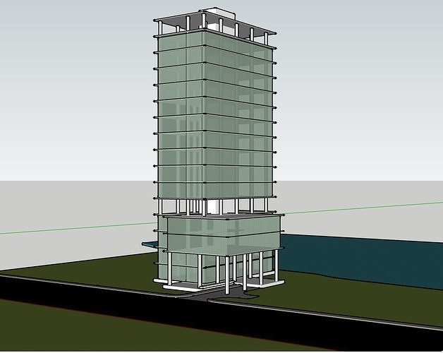 3D model 20 Storied Building VR / AR / low-poly | CGTrader