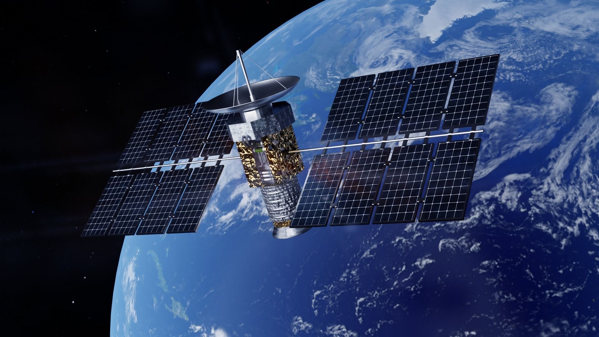 Satellite nasa in space 3D model | CGTrader