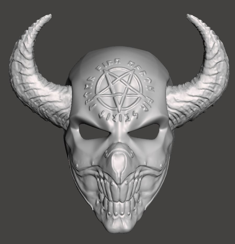 Demon mask 3D model 3D printable | CGTrader