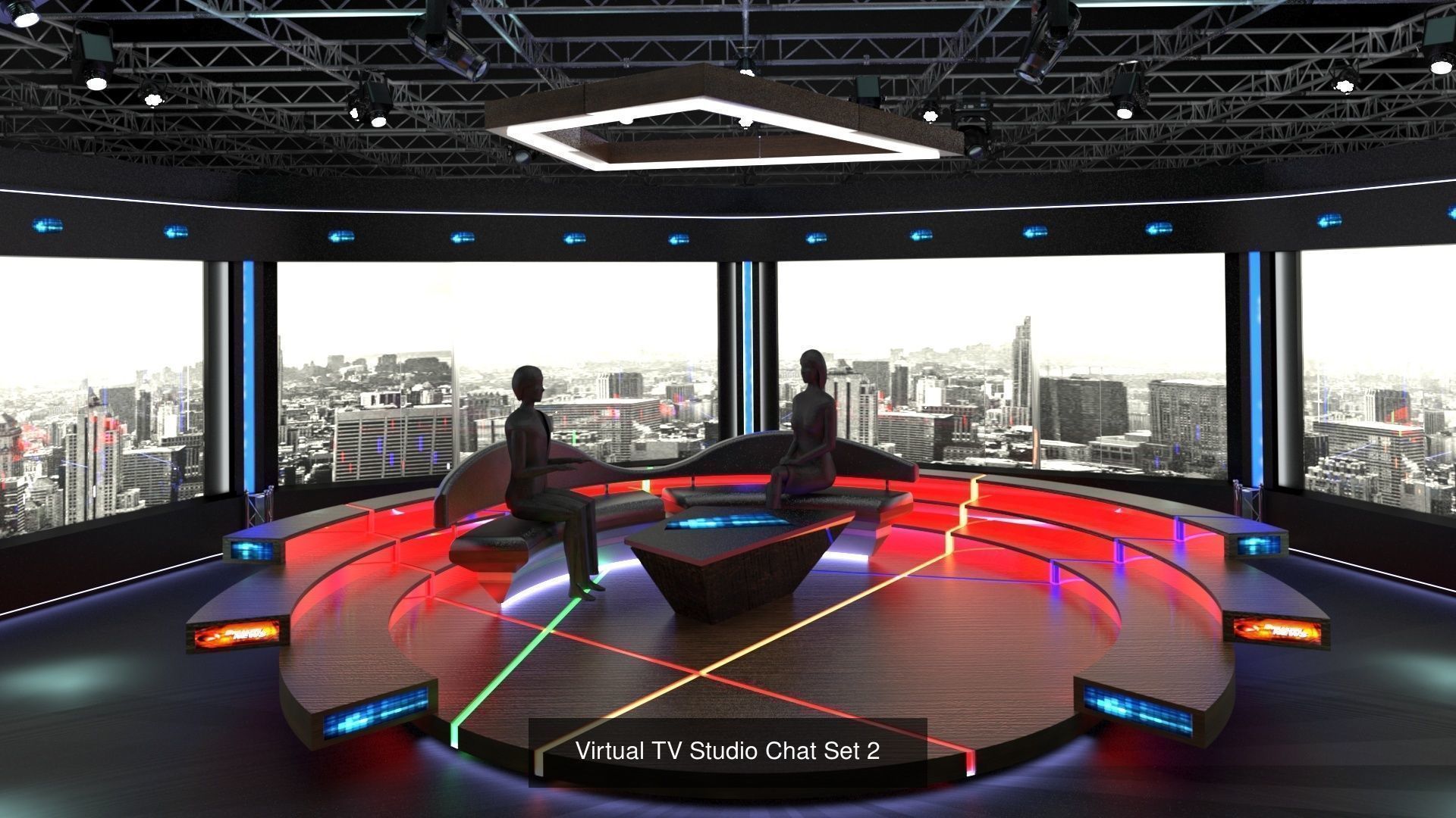 Virtual TV Studio Sets - Collection Vol 13 - 9 PCS DESIGN | CGTrader