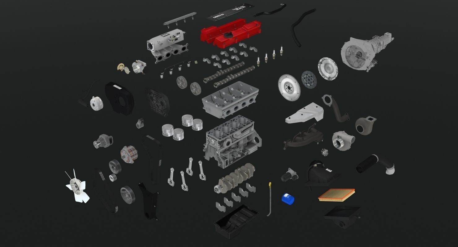 3D model Nissan CA18DET engine VR / AR / low-poly | CGTrader