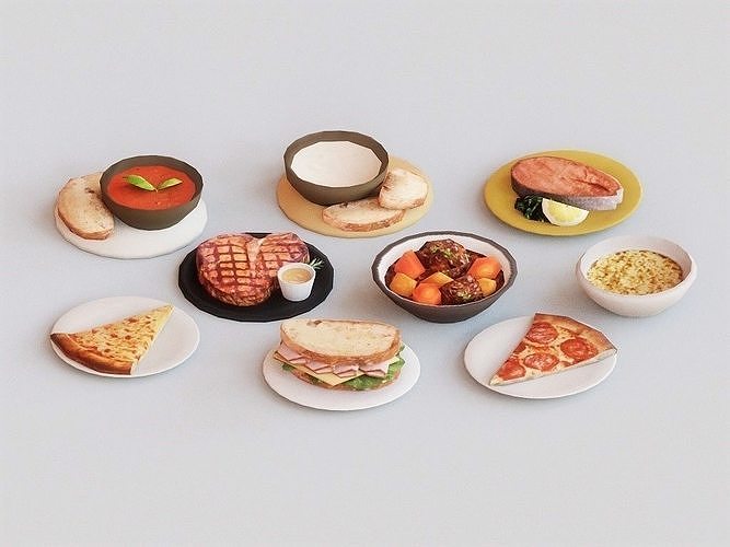 3D model Food pack G05 VR / AR / low-poly | CGTrader