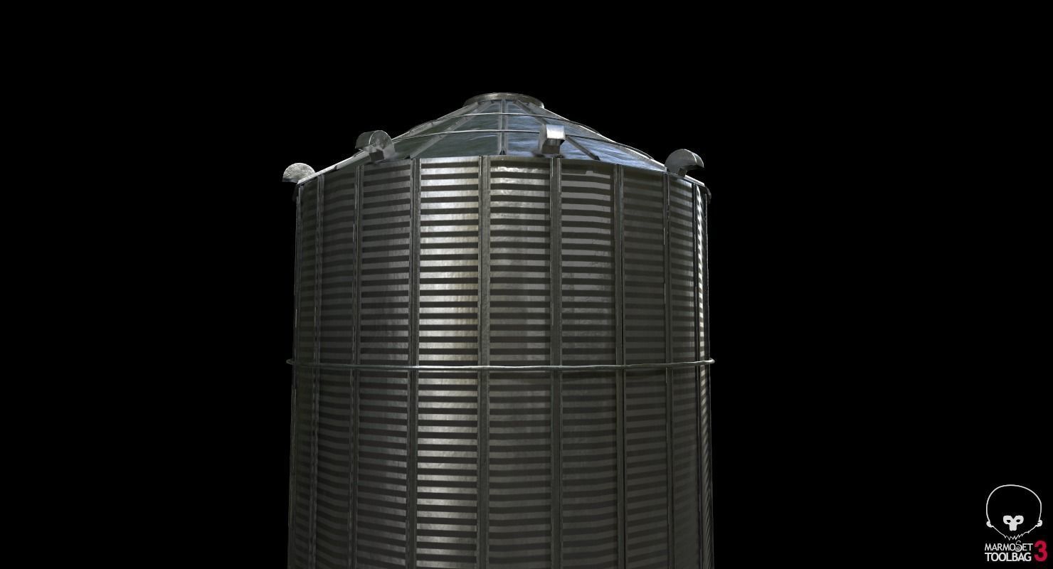 3D model Grain silo2 VR / AR / low-poly | CGTrader