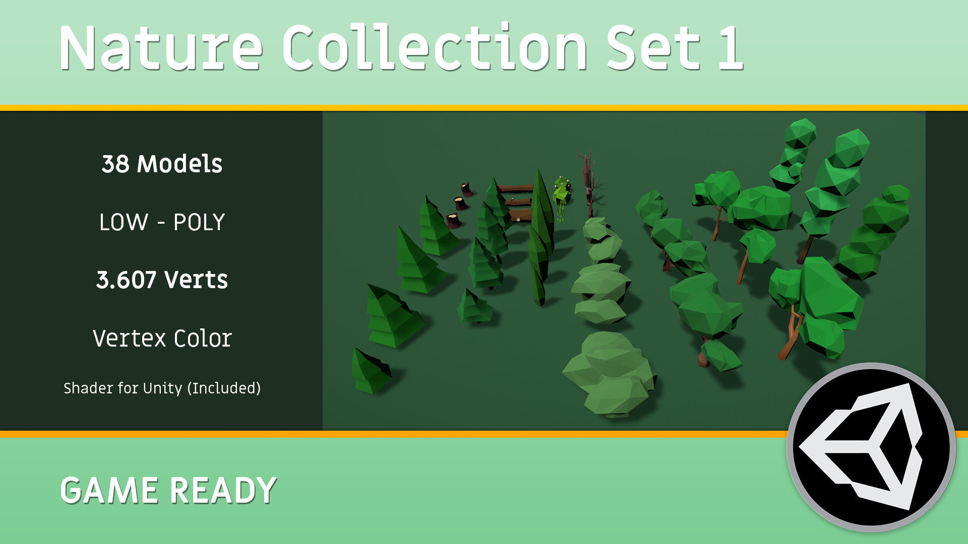 3D model NATURE PACK - Game Ready Unity VR / AR / low-poly | CGTrader