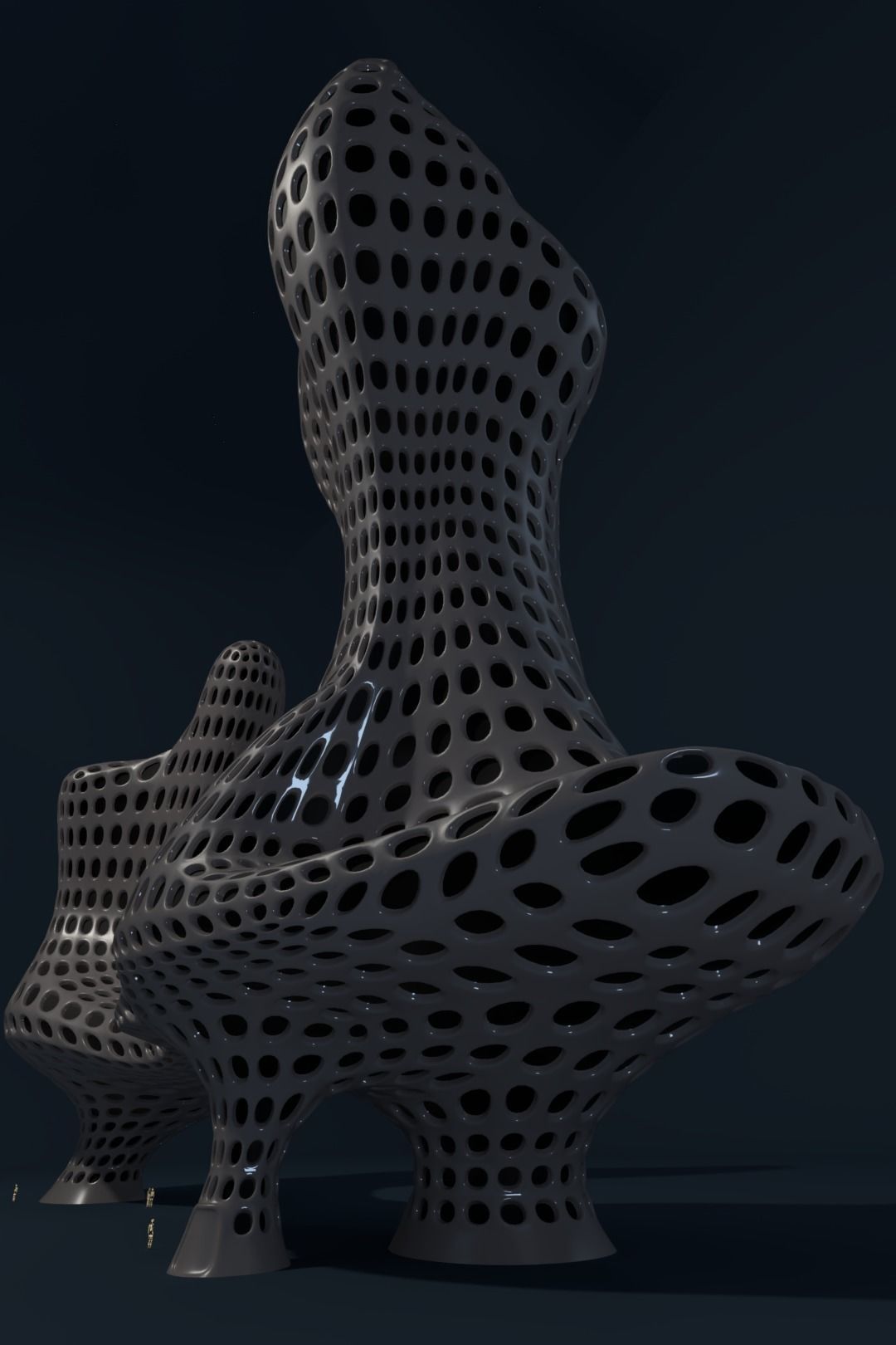 3D model Curved towers VR / AR / low-poly | CGTrader