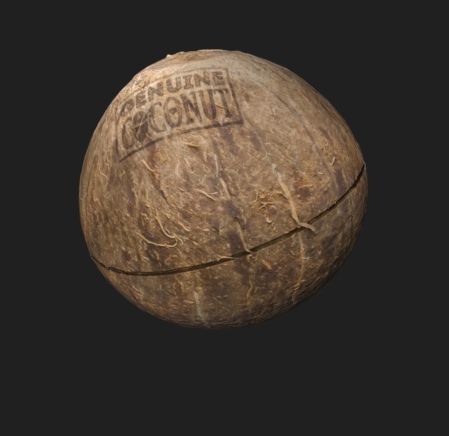 3D model Skinless Coconut VR / AR / low-poly | CGTrader