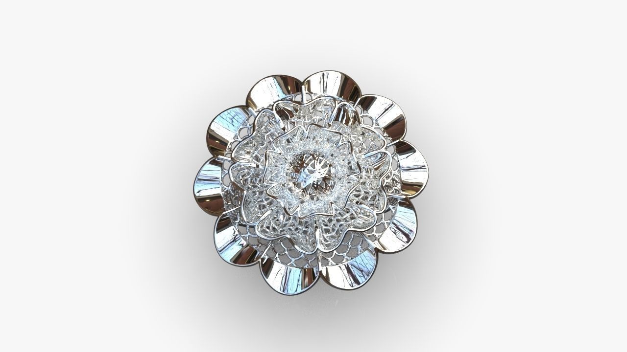 Floral ring 3D model 3D printable | CGTrader
