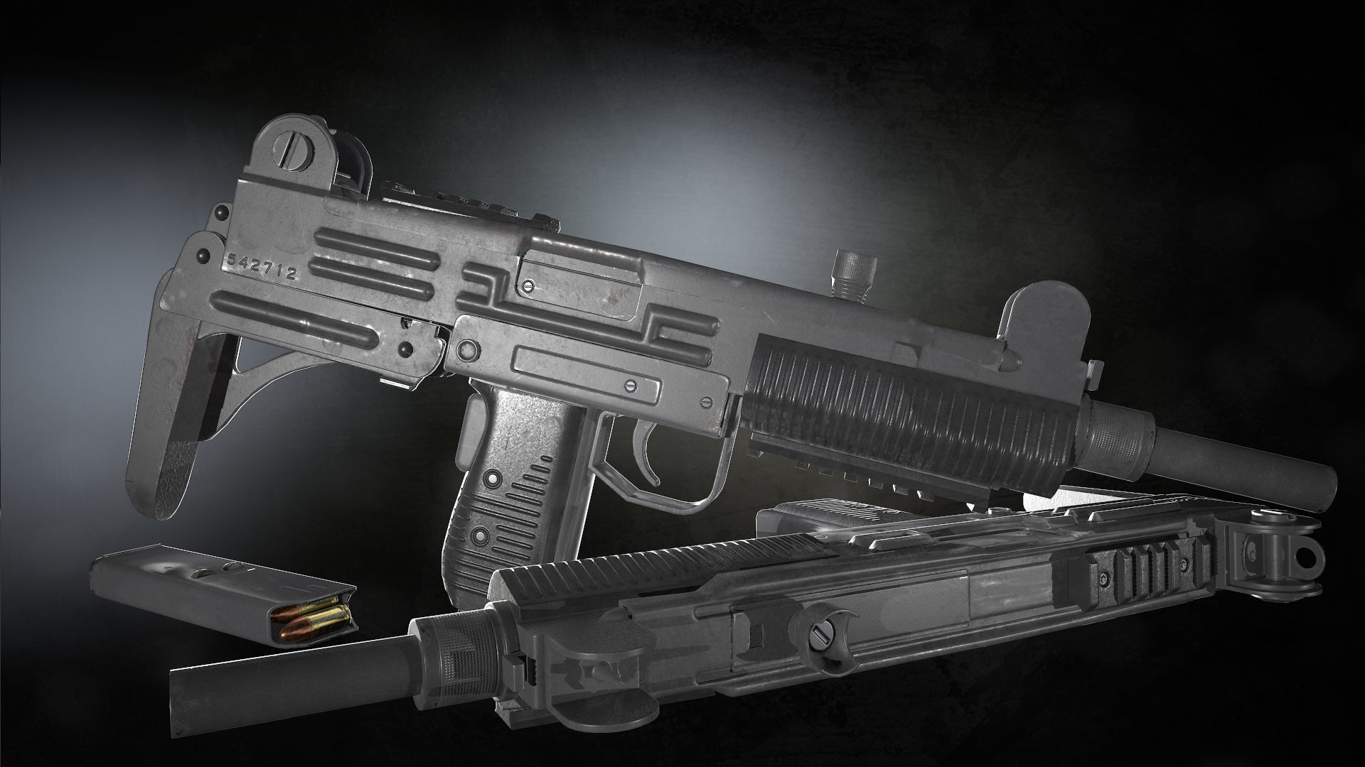 3D model Uzi Sub Machine Gun VR / AR / low-poly rigged | CGTrader