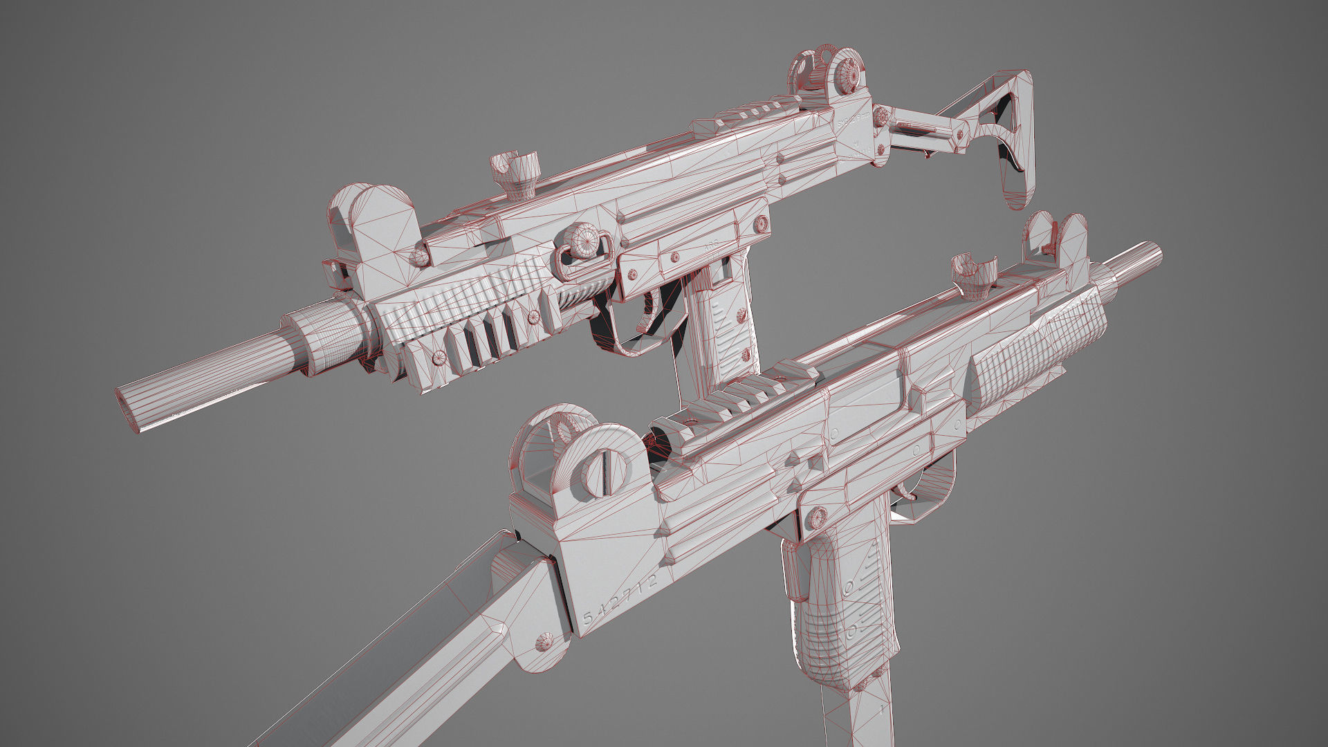 3D model Uzi Sub Machine Gun VR / AR / low-poly rigged | CGTrader