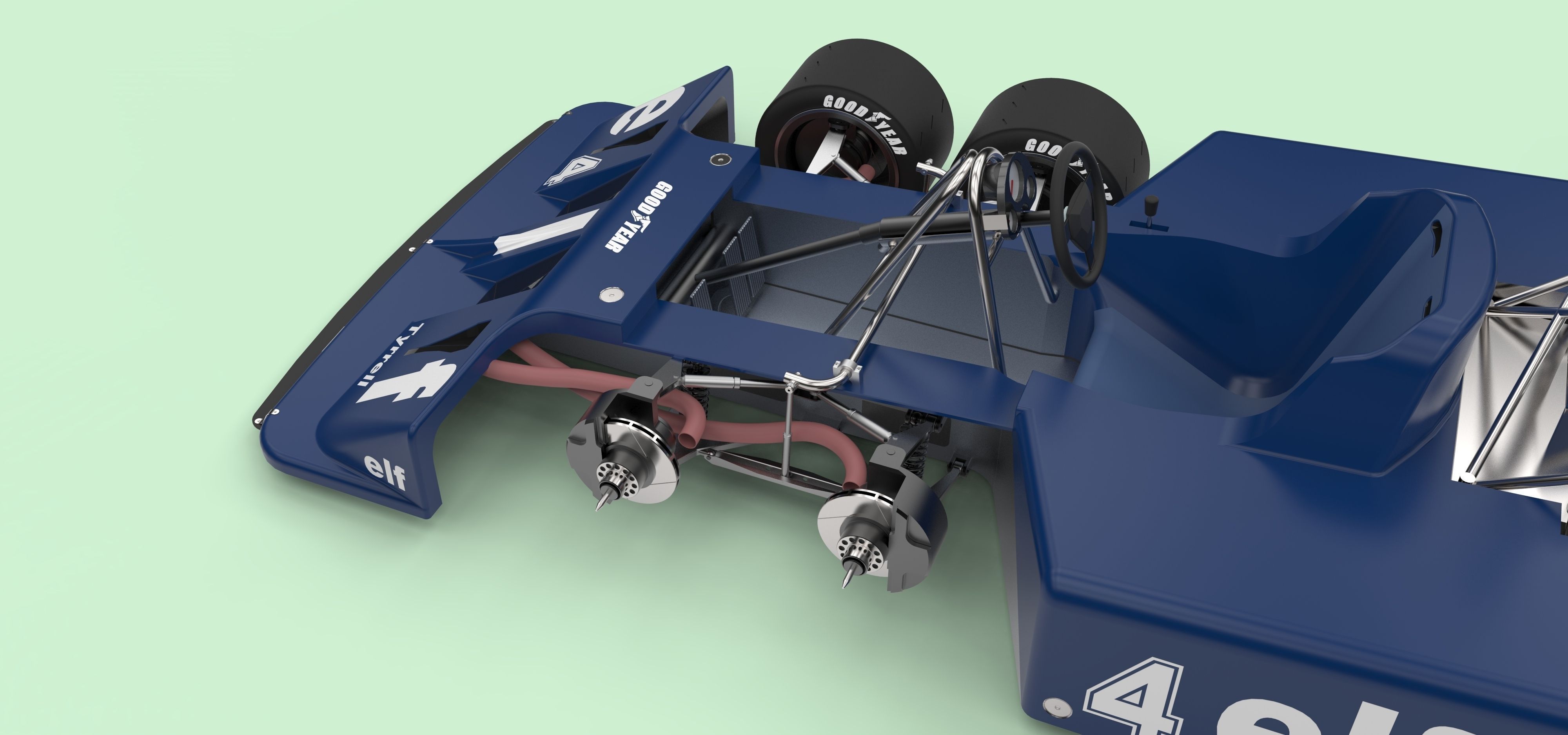 Tyrrell P34B six-wheeler Formula 1 3D model | CGTrader