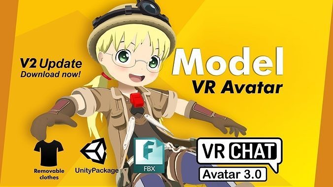 Riko Anime Made in Abyss VRChat 3D model rigged | CGTrader
