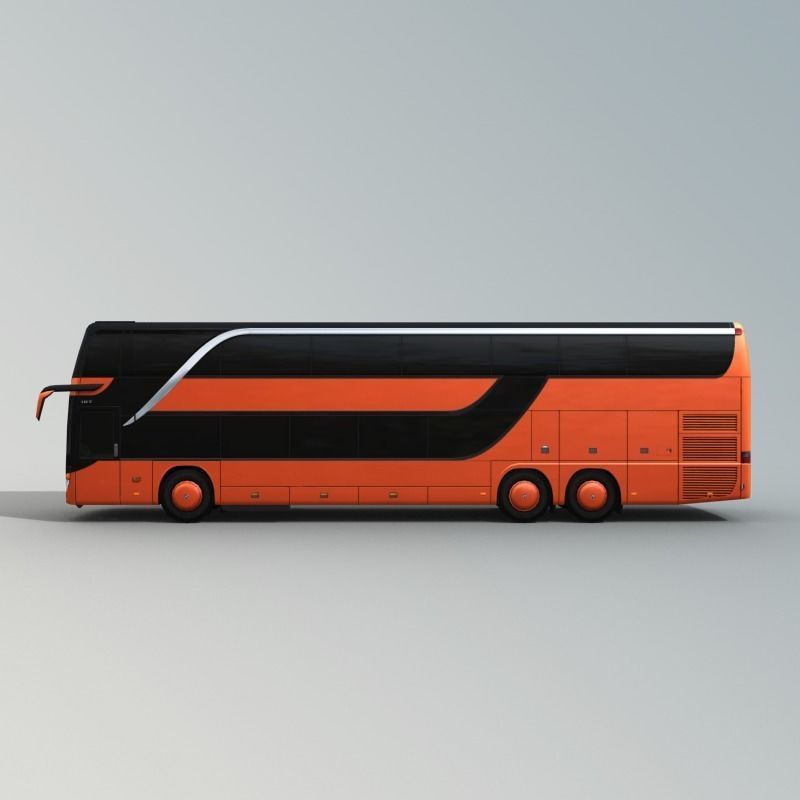 3D model SETRA S 431 DT Double decker bus VR / AR / low-poly rigged ...