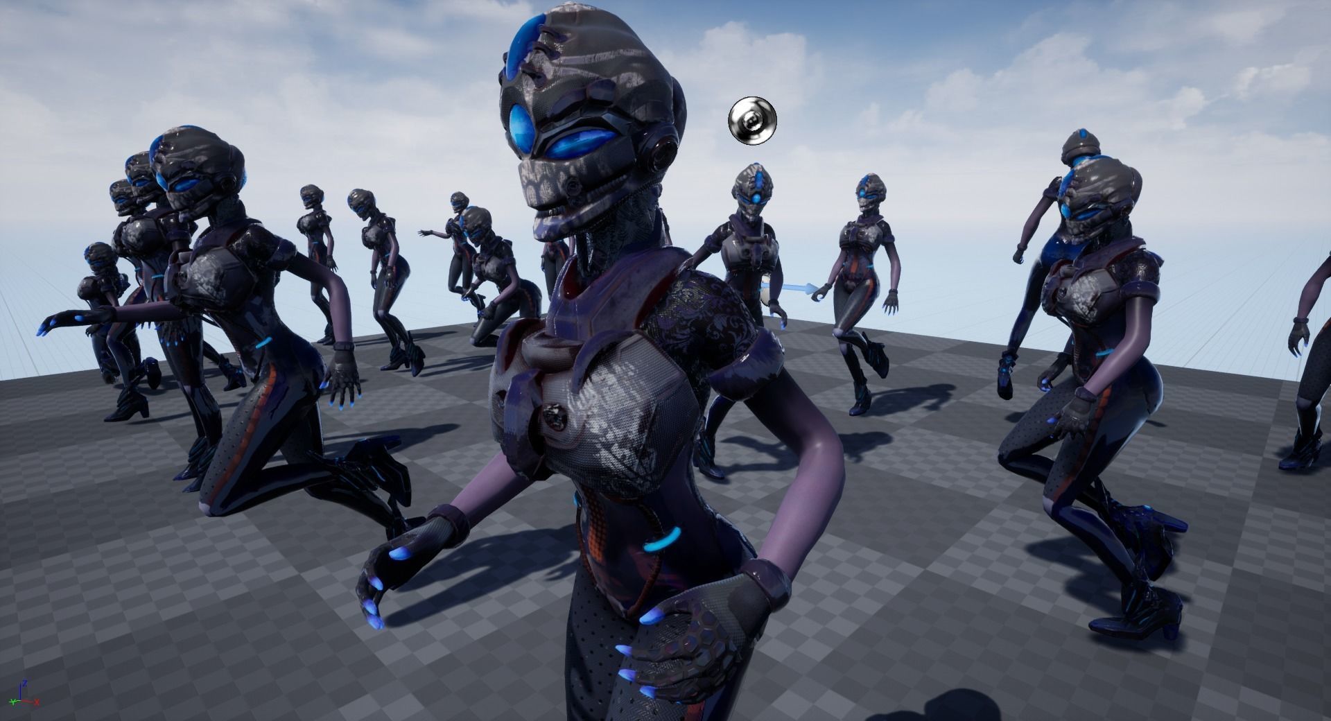 3D model ScoreLetha Sci-fi girl Low-poly 3D model gameready animated VR ...