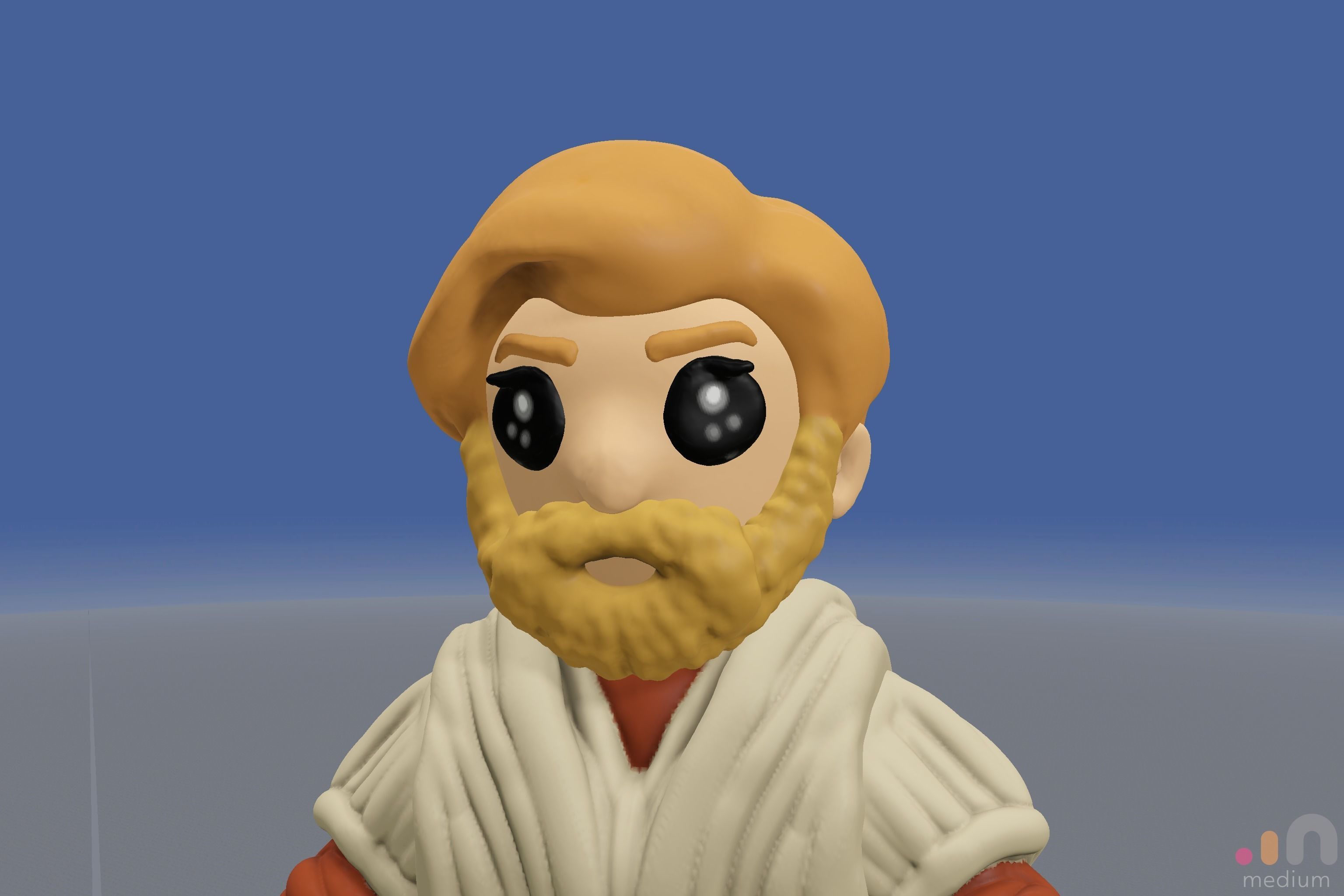 Ewan McGregor Obi Wan Kenobi Chibi version 3D model | CGTrader