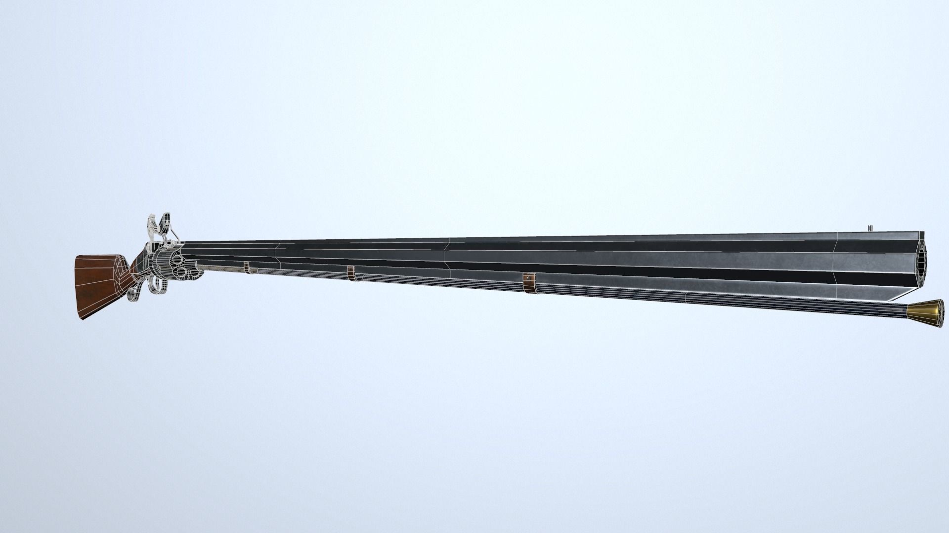 Collier Revolver Rifle free 3D model | CGTrader