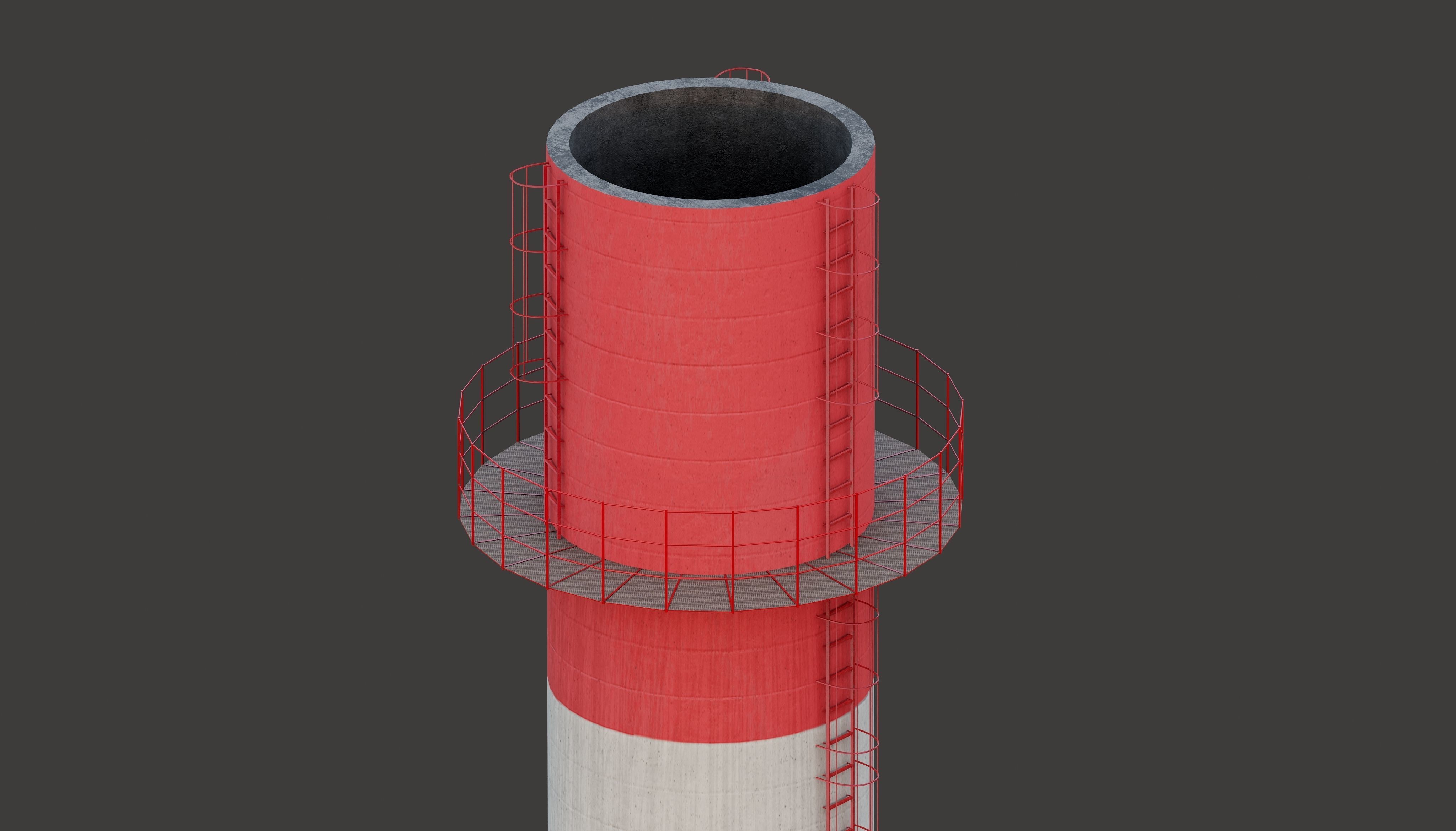 3D model Industrial Chimney VR / AR / low-poly | CGTrader
