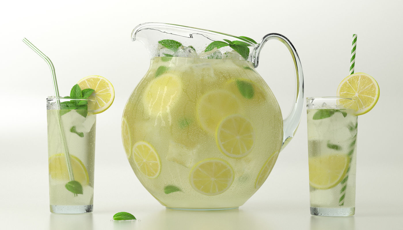 Lemonade Set 3D model | CGTrader