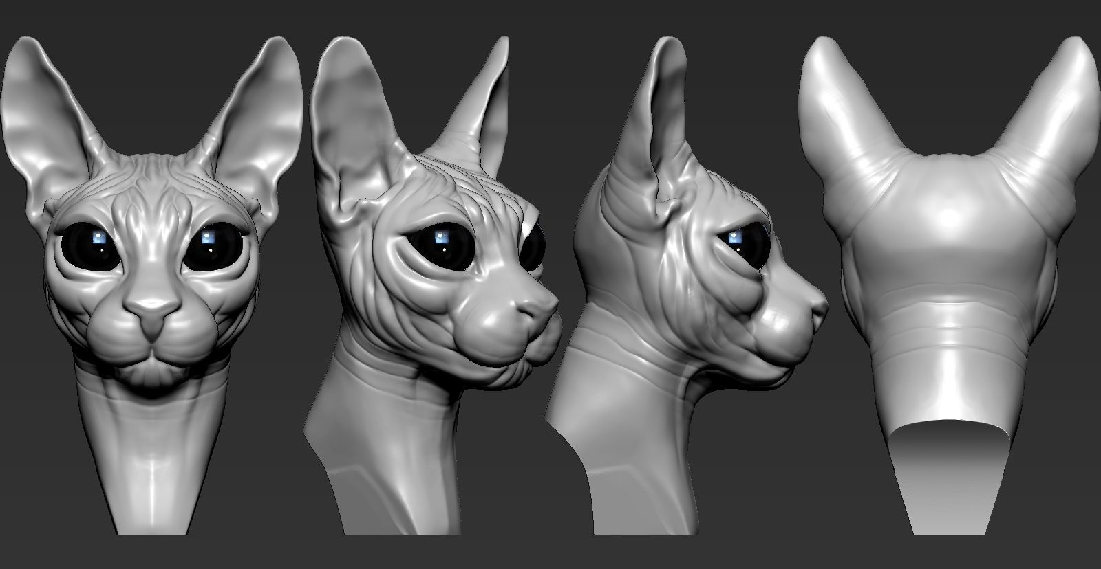 Cat sphynx 3D model 3D printable | CGTrader