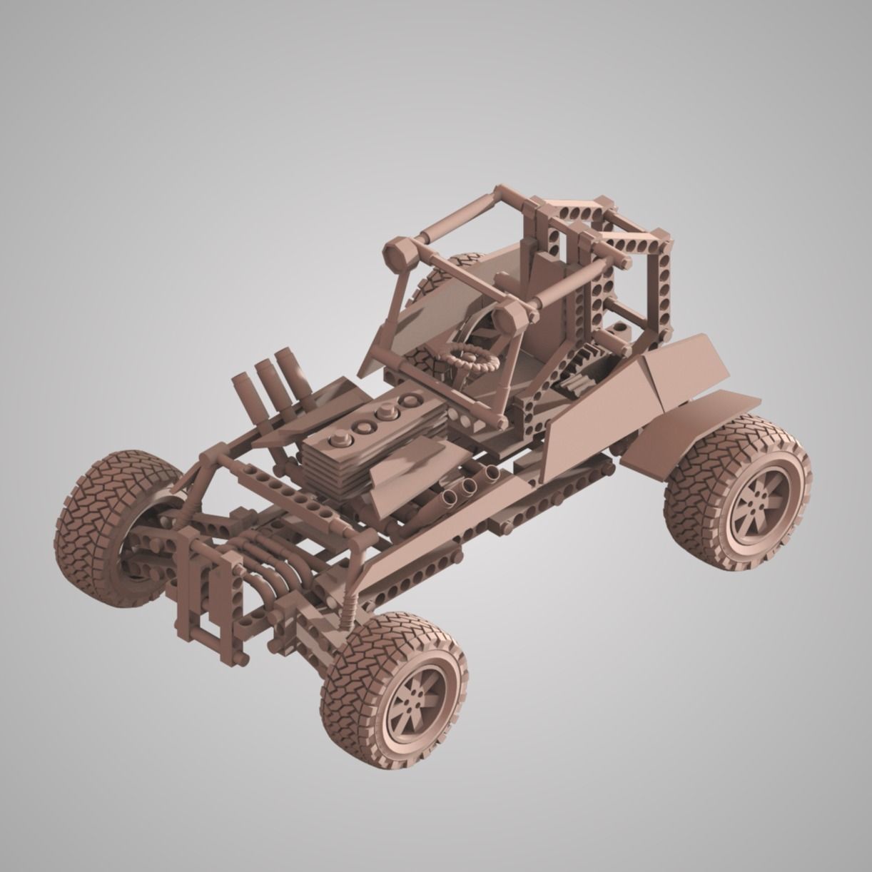 Lego Technic low poly 3d model 3D model | CGTrader