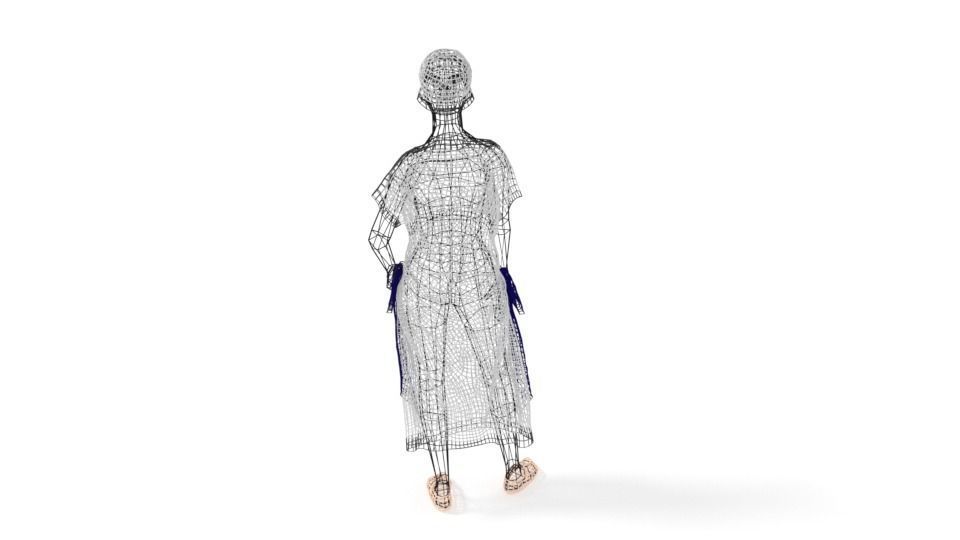 3D model Low Poly Retro Woman VR / AR / low-poly | CGTrader