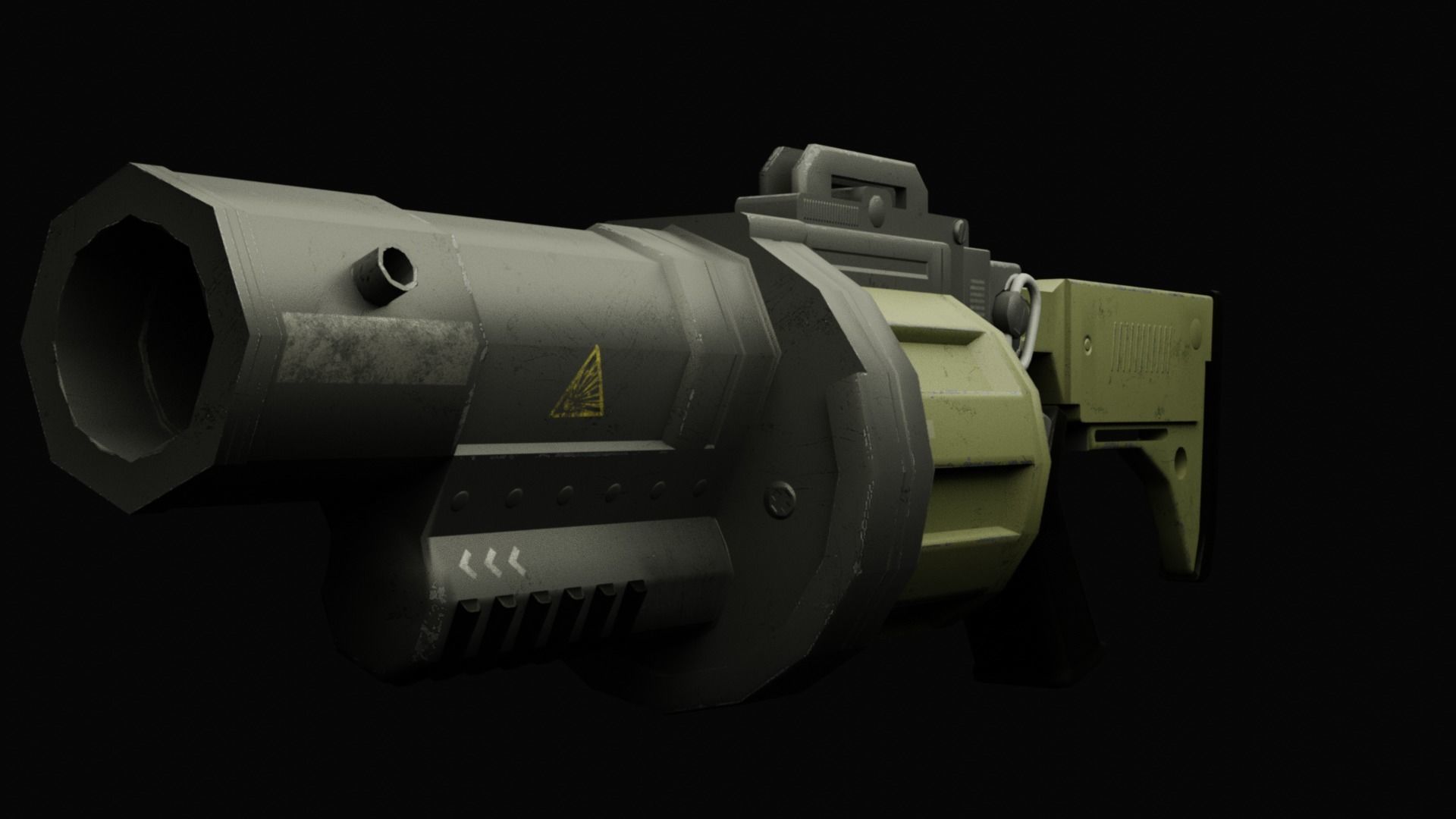 3D model Sci Fi - Grenade launcher VR / AR / low-poly | CGTrader