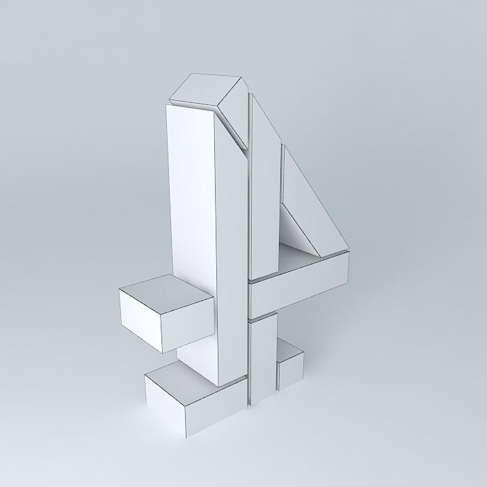 Channel 4 Blocks Logo free 3D Model MAX OBJ 3DS FBX STL SKP | CGTrader.com