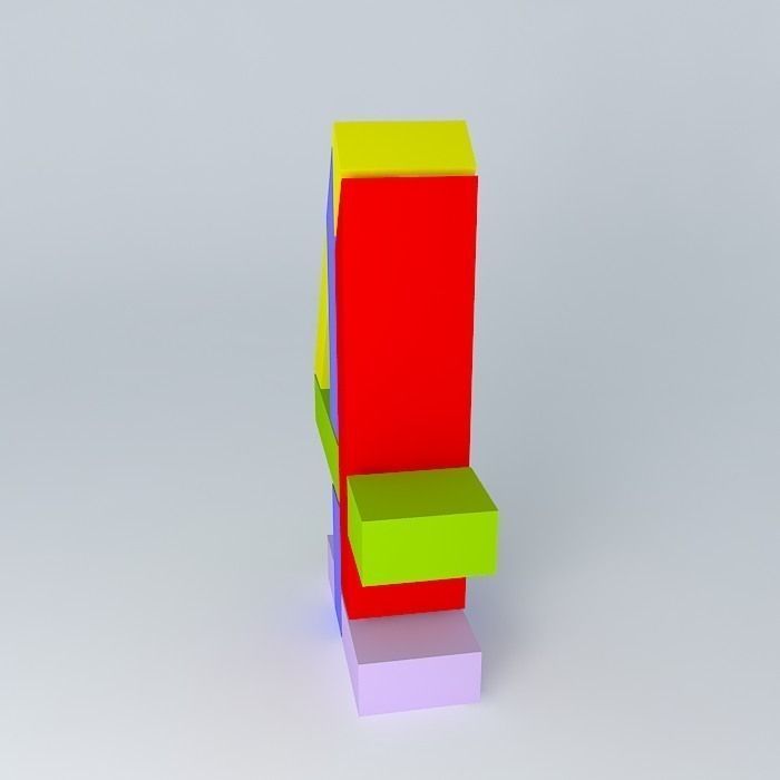 Channel 4 Blocks Logo free 3D model | CGTrader