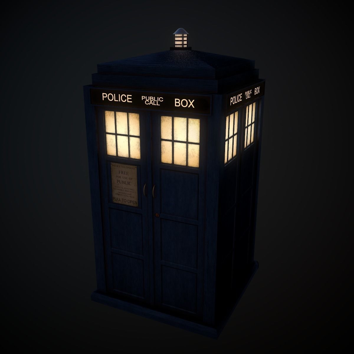 3D model 10th Doctors TARDIS VR / AR / low-poly | CGTrader