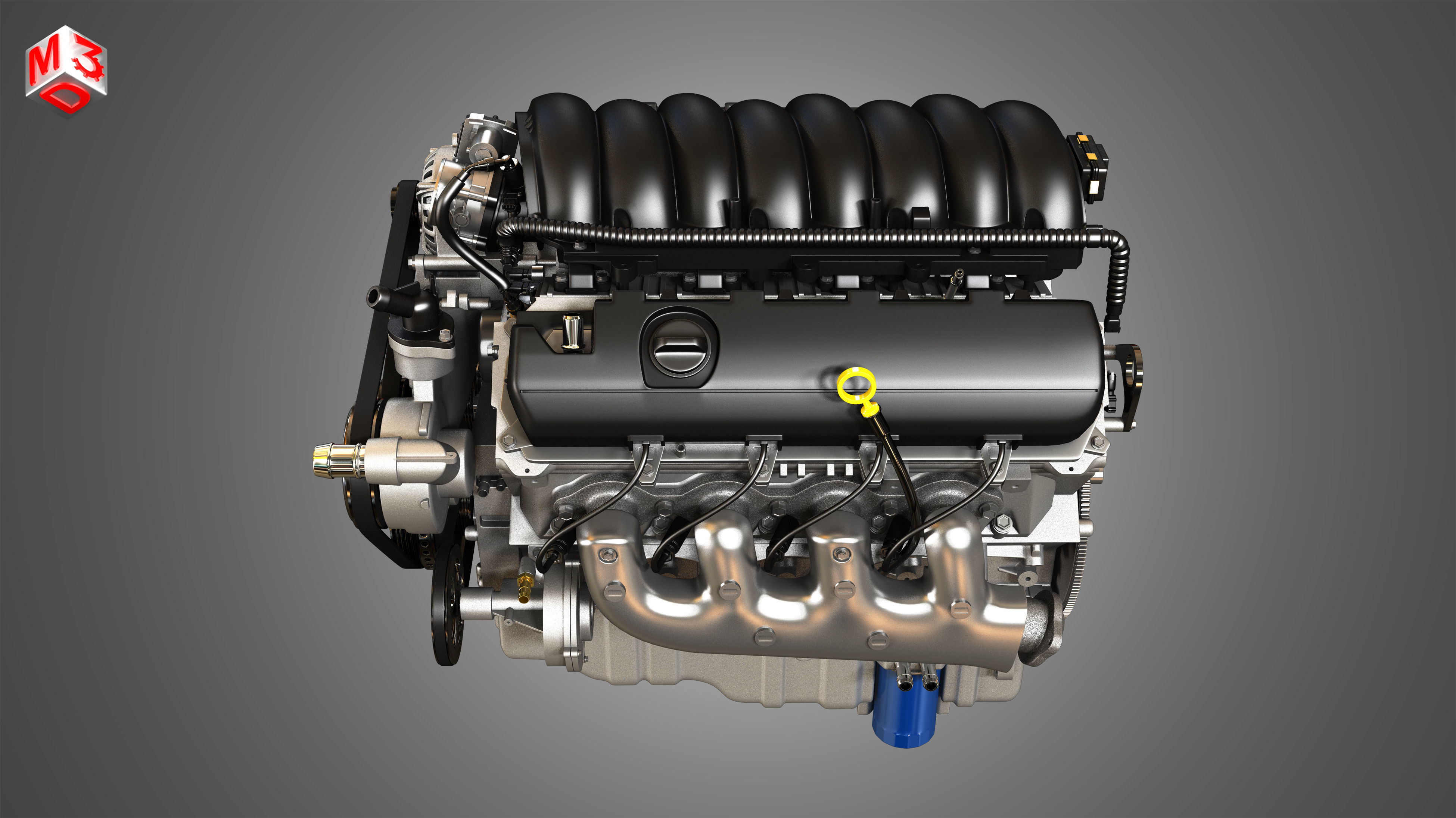 1500 Silverado Engine - V8 Pickup Truck Engine 3D model | CGTrader