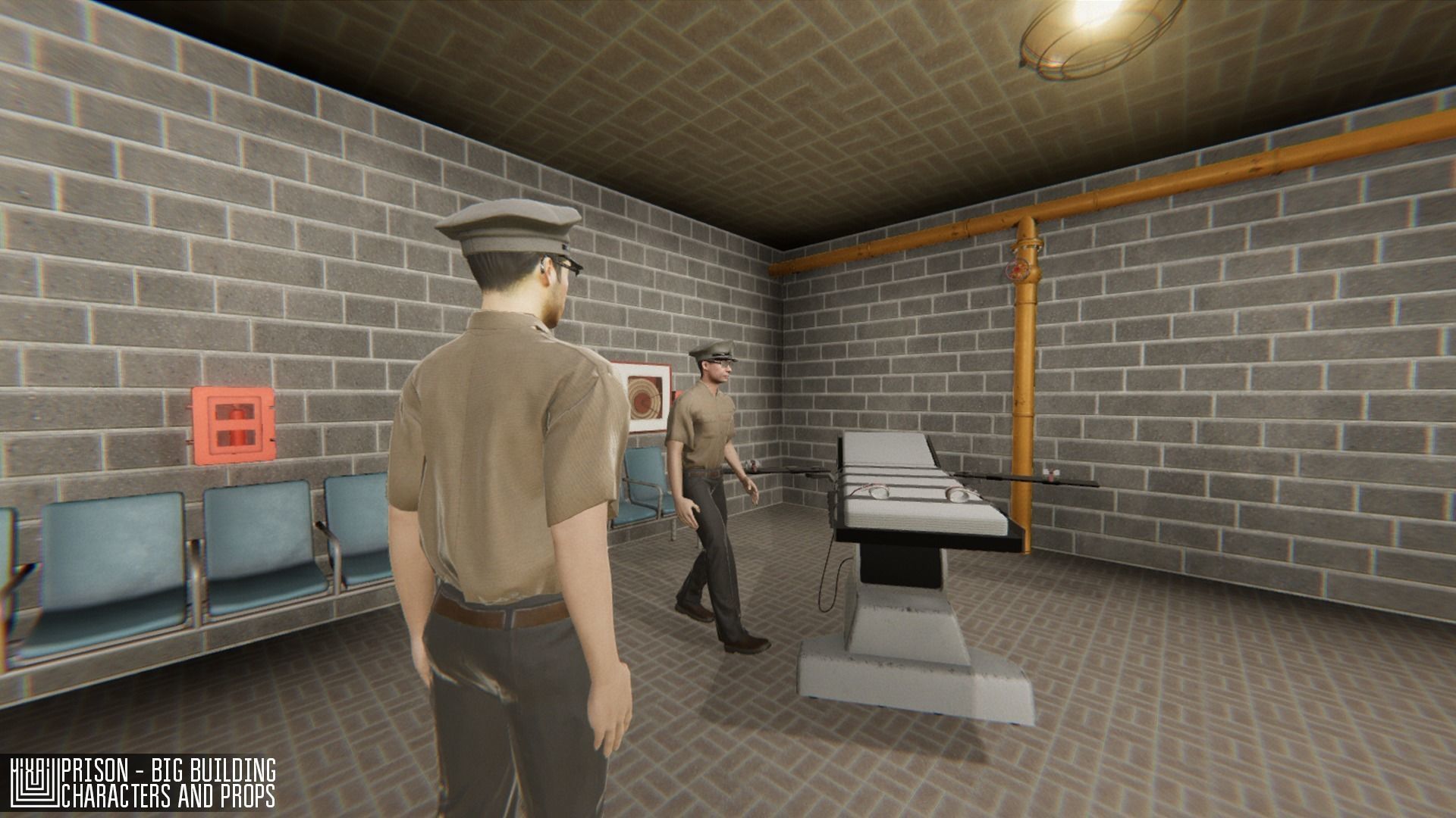 3D model Prison - big building characters and props VR / AR / low-poly ...