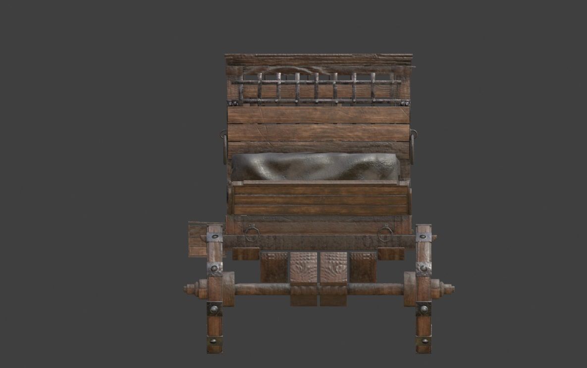 3D model medieval prisoner transport cart VR / AR / low-poly | CGTrader