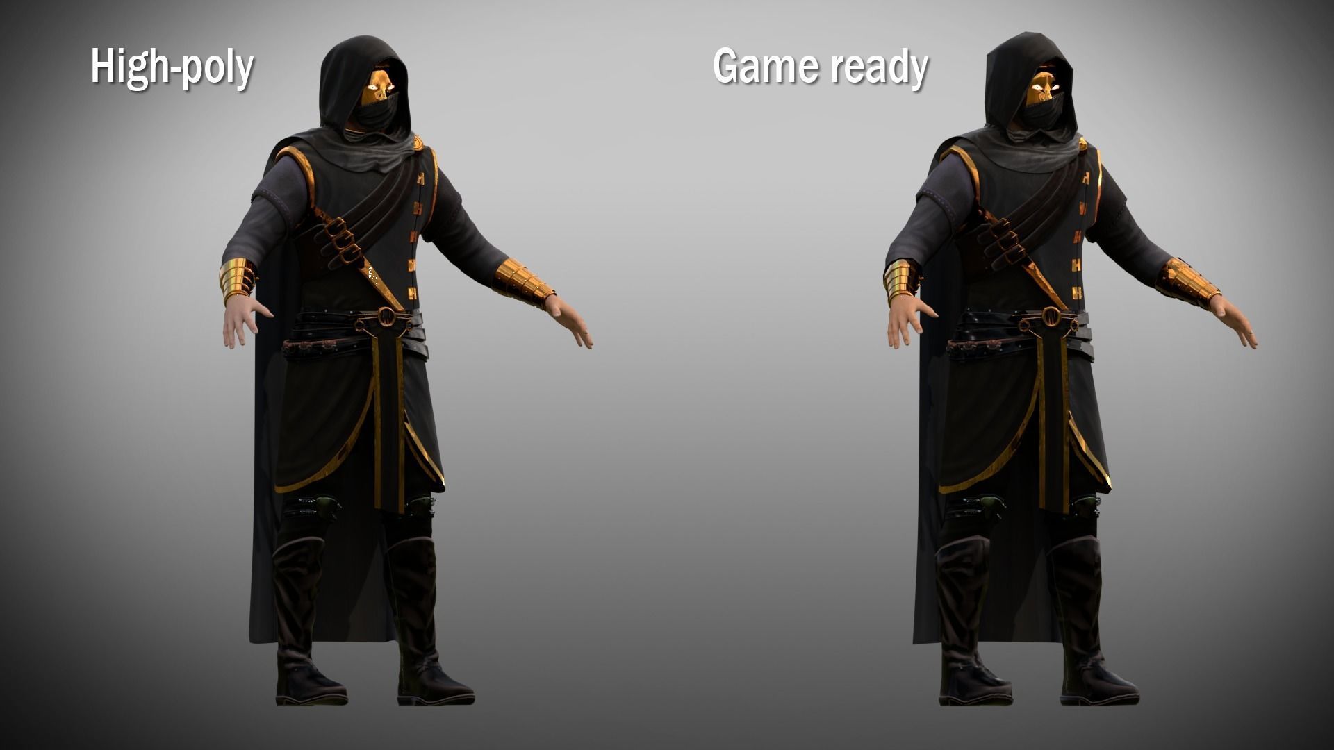 3D model Assassin character VR / AR / low-poly rigged animated | CGTrader