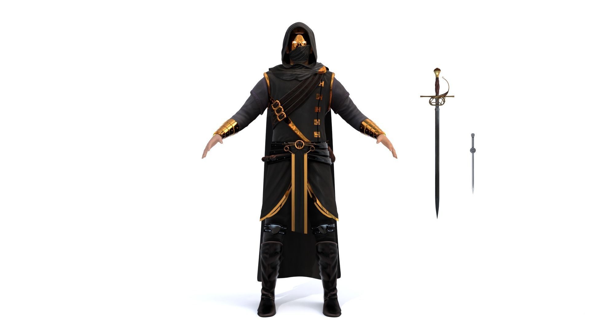 3D model Assassin character VR / AR / low-poly rigged animated | CGTrader