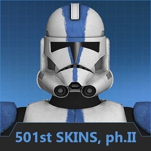 3D model Clone trooper 501st phase II VR / AR / low-poly | CGTrader