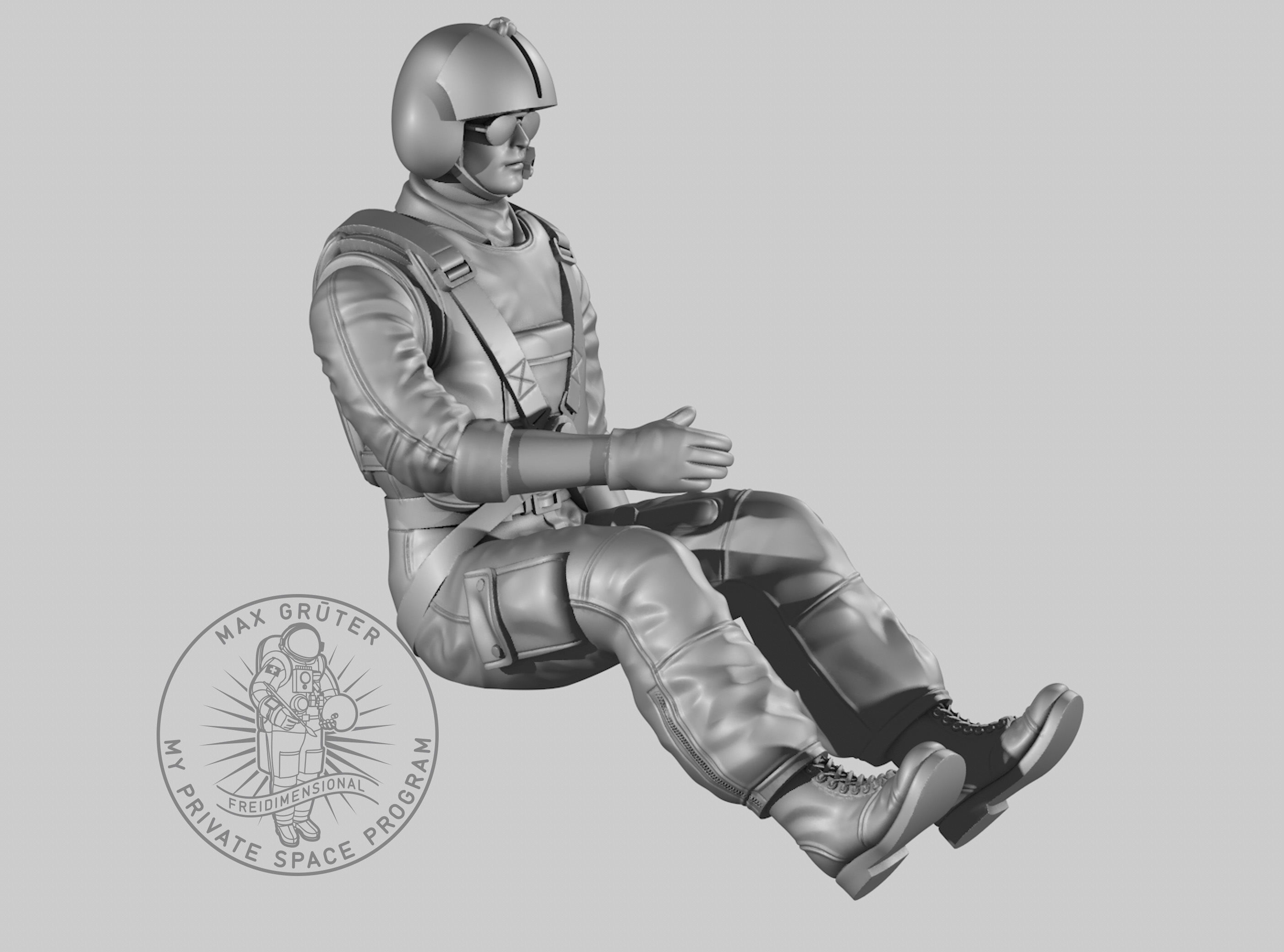 Helicopter Pilot 3D model 3D printable | CGTrader