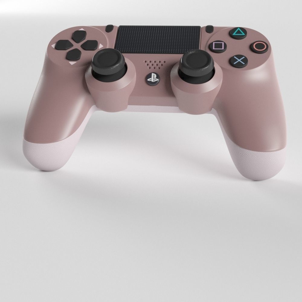 Sony PlayStation 4 DualShock Controller Rose Gold Edition 3D model ...