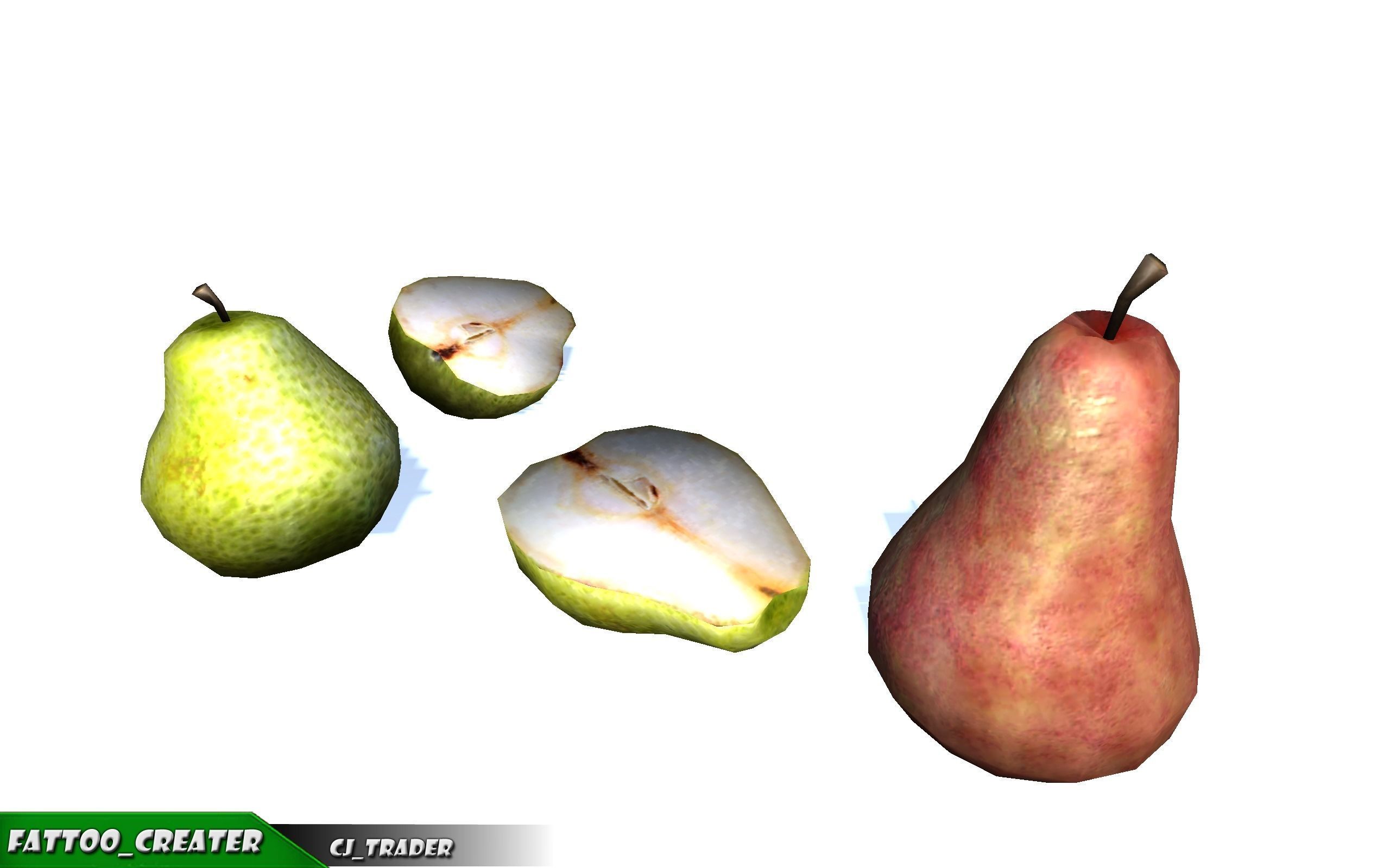 3D model Lowpoly Fruits And Vegetables Collection Pack 3d model VR / AR ...