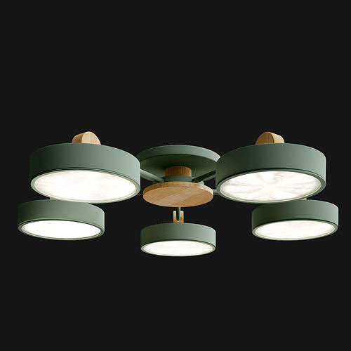 SHARK ceiling light with four round lights 3D model | CGTrader