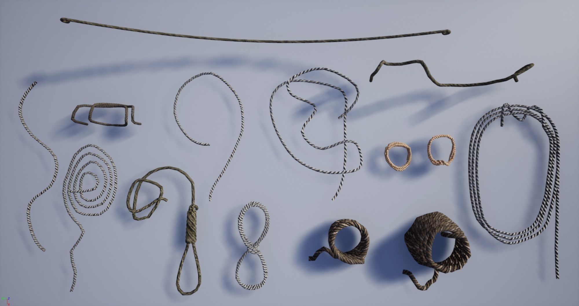 3D model Set of Various Medieval Ropes VR / AR / low-poly | CGTrader