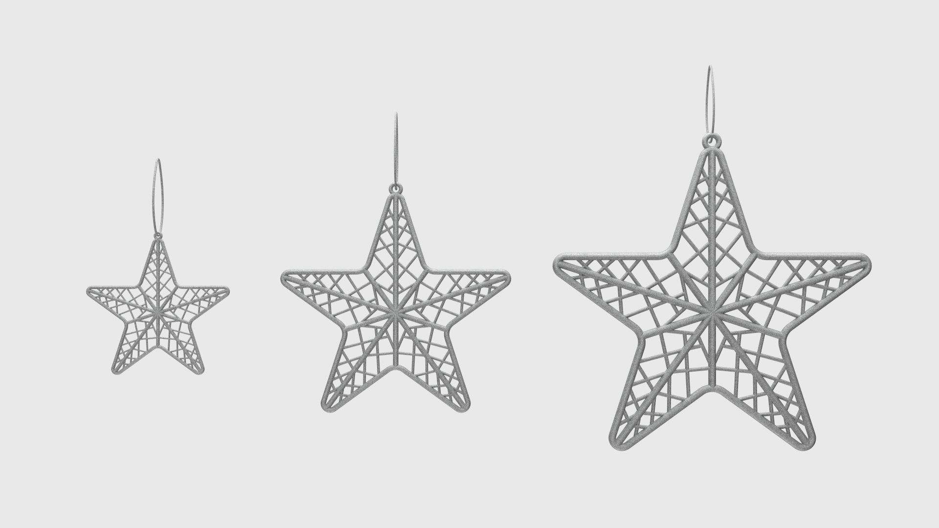 Christmas Tree Decoration Stars Collection 3D model | CGTrader