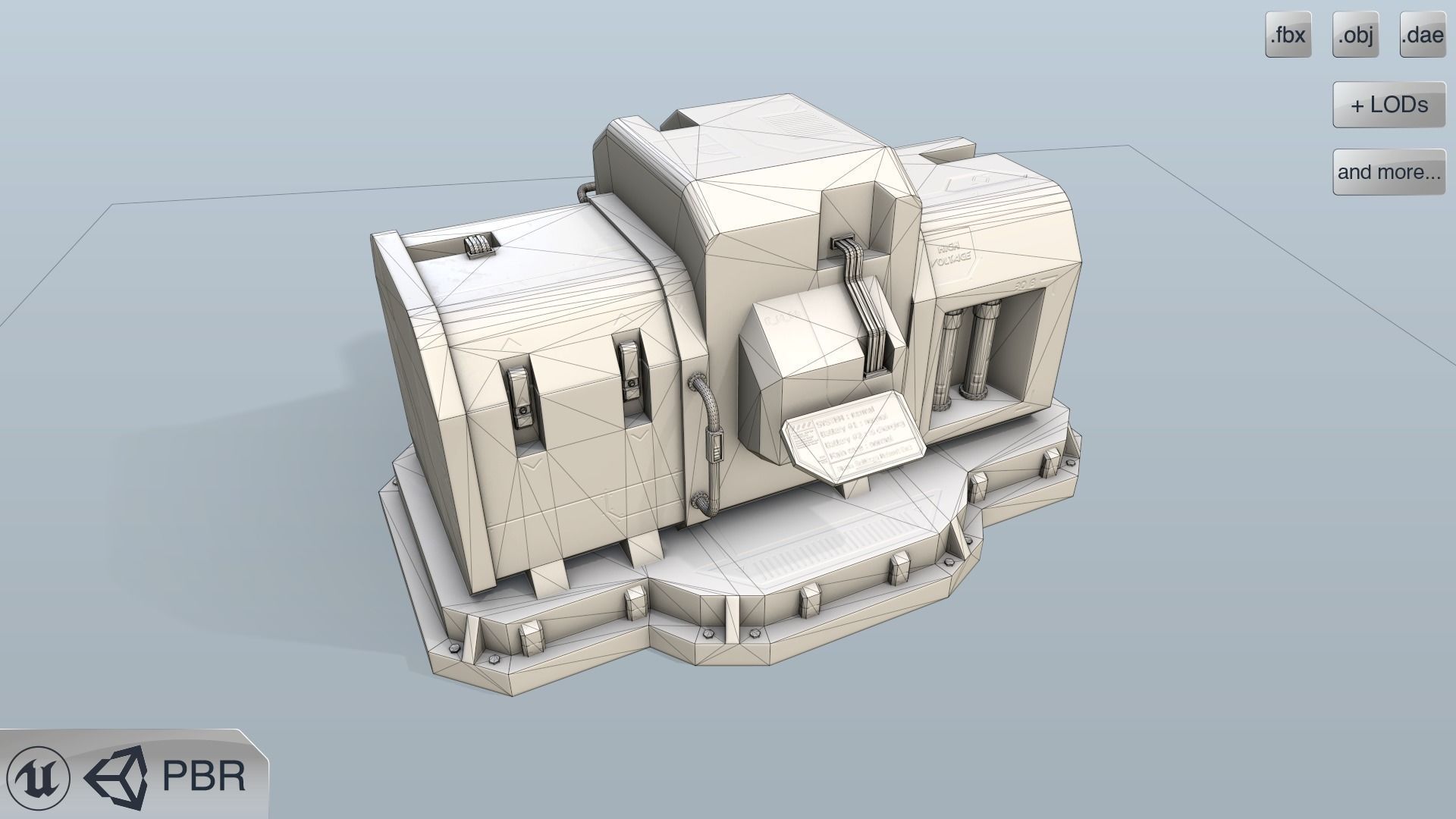 3D model Sci-fi energy node VR / AR / low-poly | CGTrader