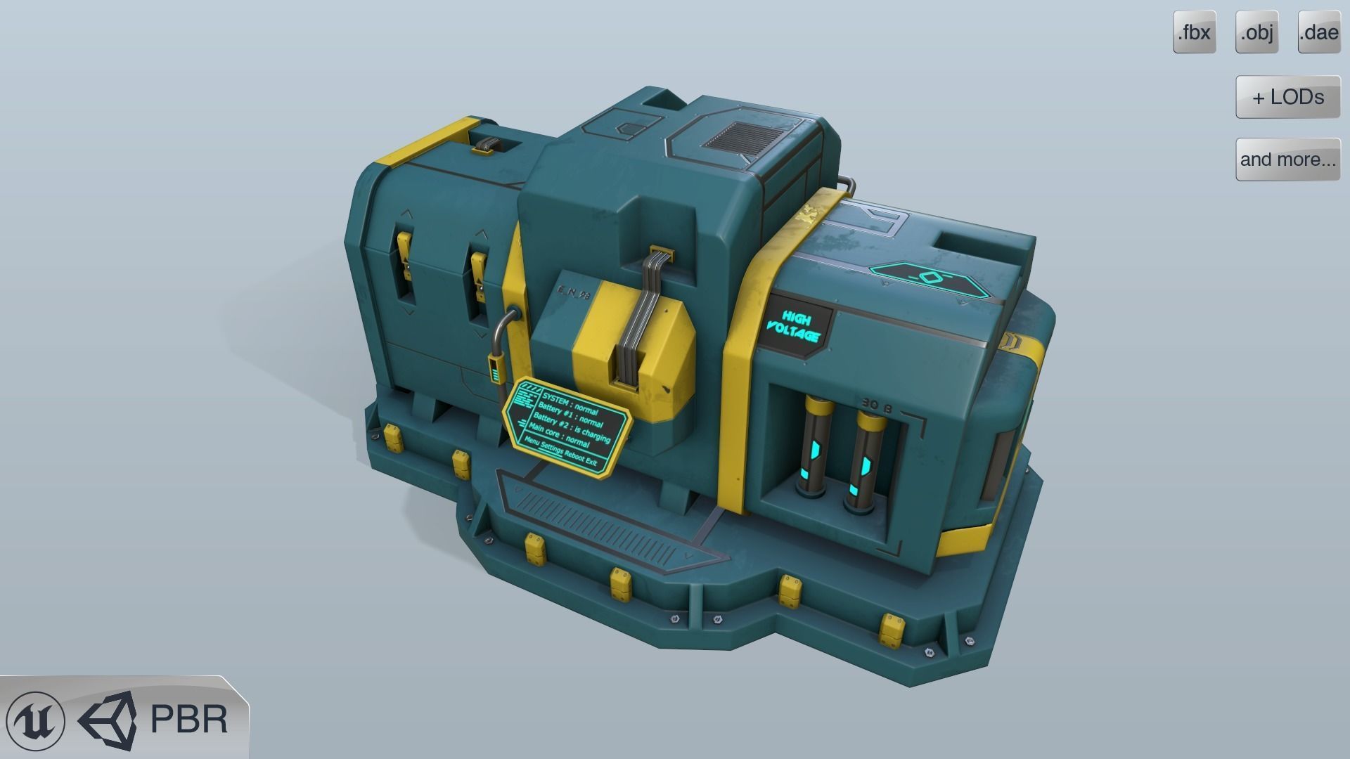 3D model Sci-fi energy nodes VR / AR / low-poly | CGTrader