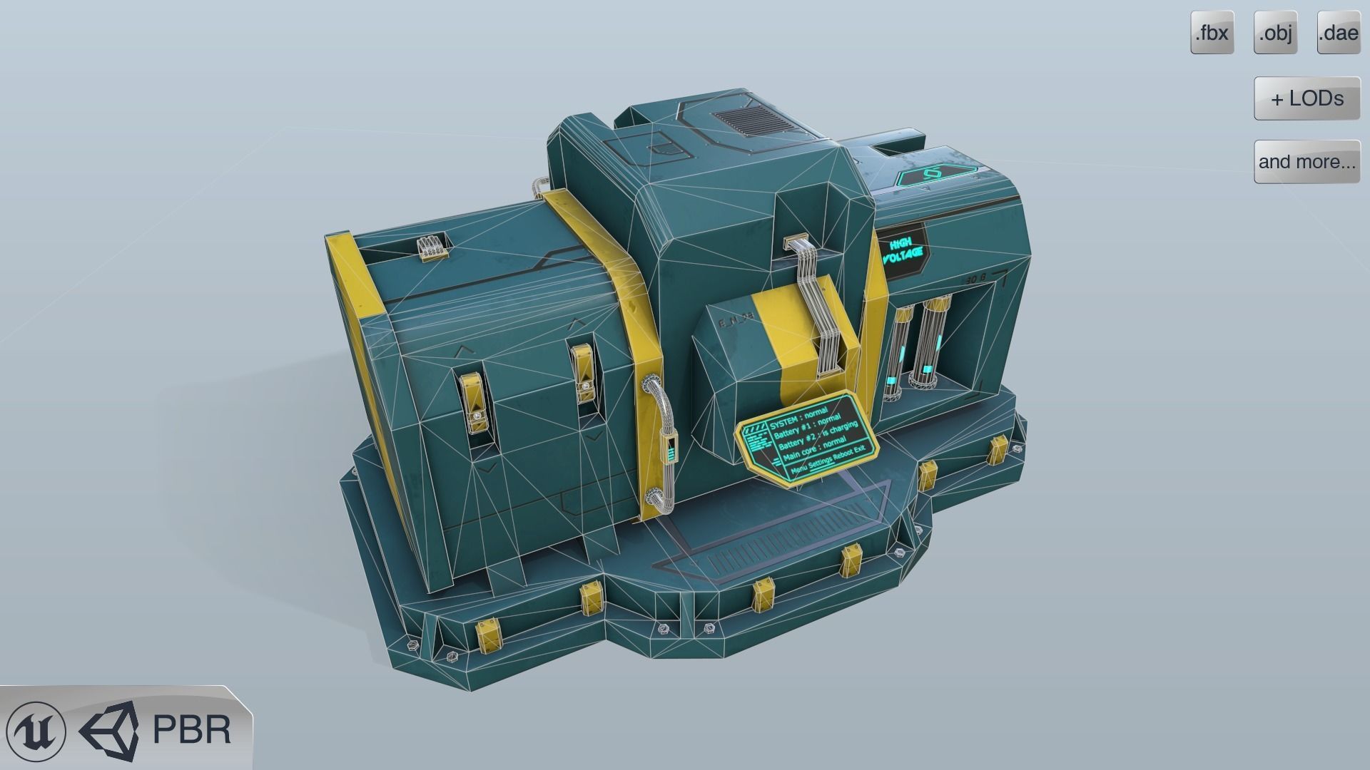 3D model Sci-fi energy nodes VR / AR / low-poly | CGTrader