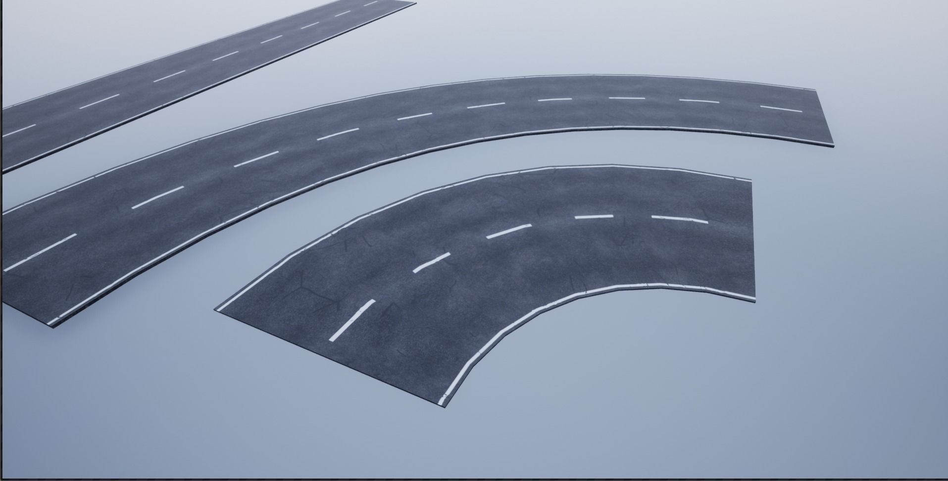 3D model Modular Road Pack PBR VR / AR / low-poly | CGTrader