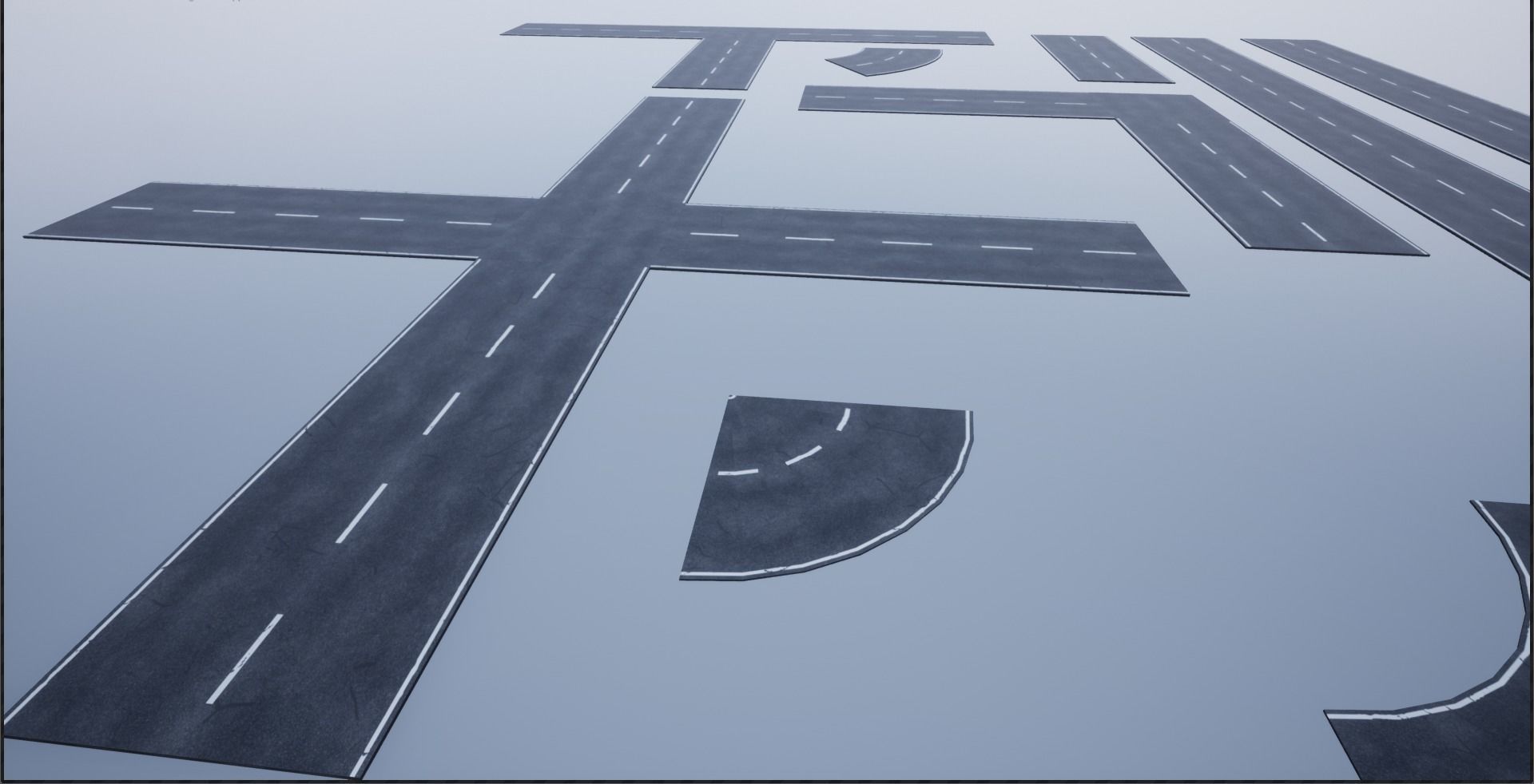 3D model Modular Road Pack PBR VR / AR / low-poly | CGTrader