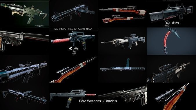 Rare Weapons 3D Model Collection | CGTrader